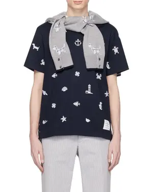 Thom Browne Jersey Nautical Short Sleeve T-shirt