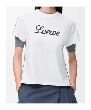 Loewe Logo Detail Crewneck T-shirt
