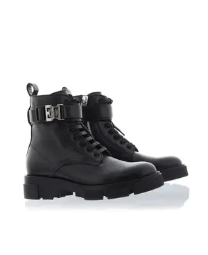 Givenchy Round Toe Lace Up Ankle Boots