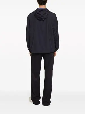 Dolce & Gabbana Reversible Logo Print Hooded Jacket - Black