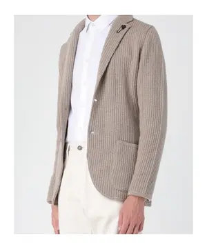 LARDINI Long Sleeve Cardigan With Button Closure - Nude