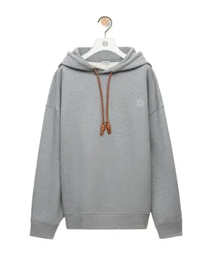 Loewe Long-sleeved Drawstring Hoodie - Grey