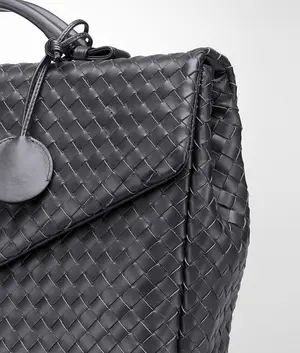 Bottega Veneta Intrecciato Weave Briefcase - Black