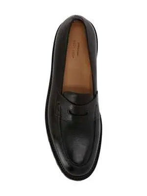 John Lobb Round Toe Slip-on Loafers - Dark Brown