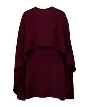 Valentino Garavani Cape With Round Collar And Zipper Opening