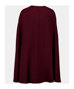 Valentino Garavani Cape With Round Collar And Zipper Opening