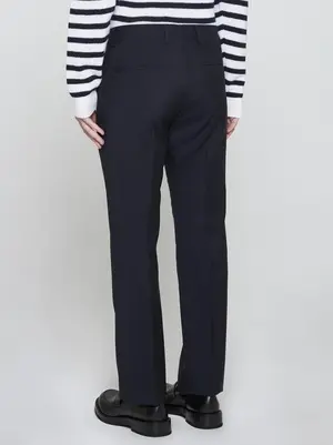 Valentino Garavani Pleated Straight Leg Trousers - Black