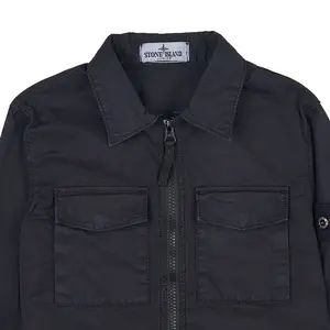 Stone Island Long-sleeved Zip-up Jacket With Logo Detail