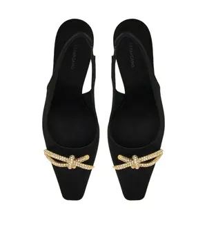 FERRAGAMO Embellished Slingback High-heeled Sandals