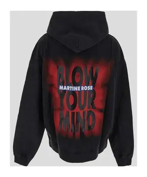 Martine Rose Long-sleeved Hooded Sweatshirt With Lettered Logo
