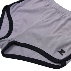 COURREGES Contrast Trim Mini Shorts - Gray