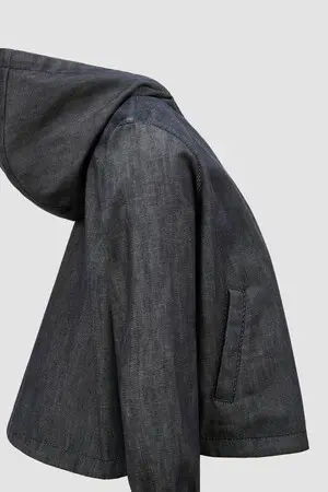 Moncler Direna Hooded Denim Jacket