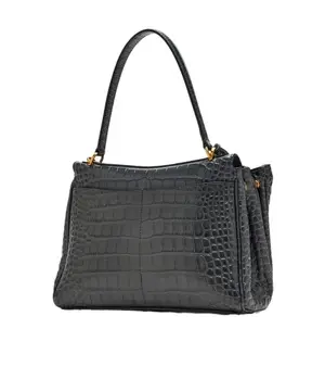 Balenciaga Small Rodeo Crocodile-embossed Shoulder Bag