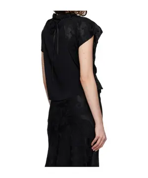 MAISON MARGIELA Floral Brocade Peplum Blouse
