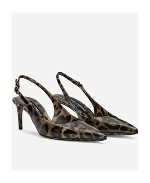Dolce & Gabbana Leopard Print Slingback Pumps