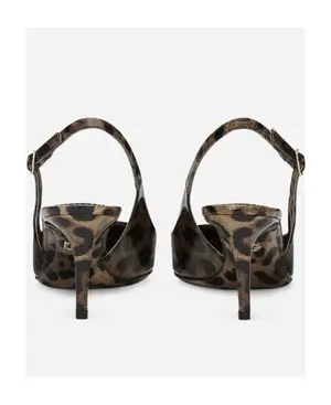 Dolce & Gabbana Leopard Print Slingback Pumps