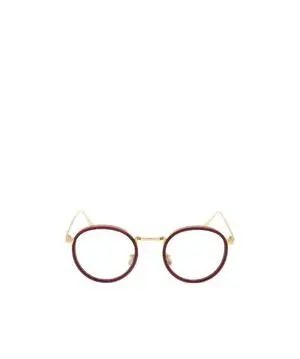 Linda Farrow Oval Frame Eyeglasses - Red