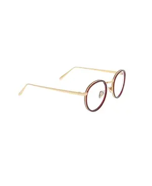 Linda Farrow Oval Frame Eyeglasses