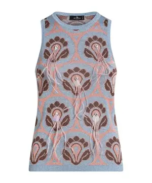 Etro Patterned Jacquard Knit Tank Top