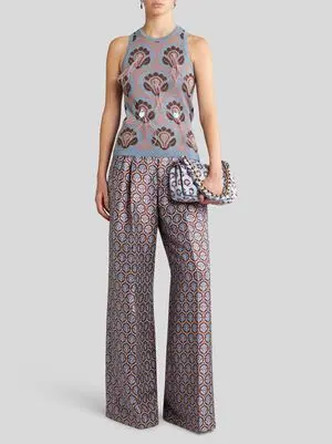 Etro Patterned Jacquard Knit Tank Top