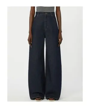 Max Mara Tabella Wide Leg Jeans - Navy Blue