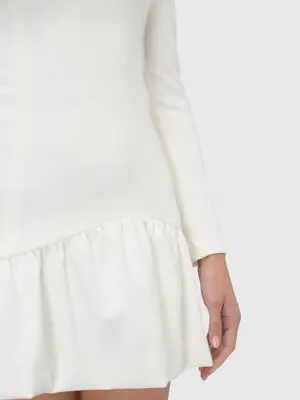 Pinko Square-neck Mini Dress With Ruffled Hem