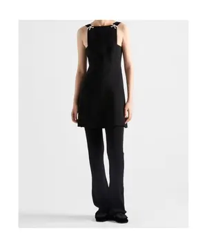 Prada Bow Detailed Cady Mini Dress