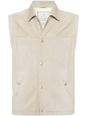 Brunello Cucinelli Sleeveless Button-up Gilet - Rope