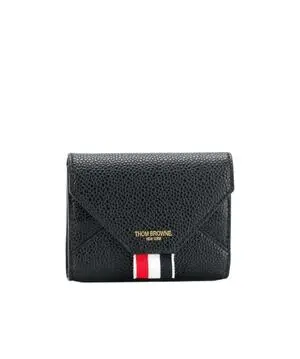 Thom Browne Stripe Detailed Envelope Card Case - Black