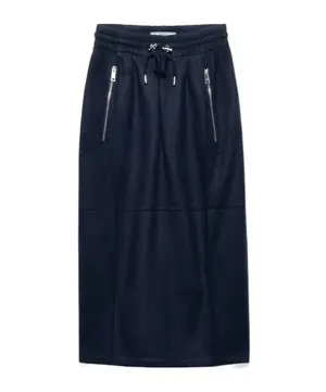 Prada Jersey Skirt With Drawstring Waist And Zipper Pockets