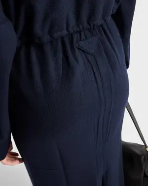 Prada Jersey Skirt With Drawstring Waist And Zipper Pockets