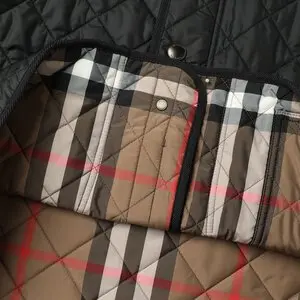 Burberry Quilted Long-sleeve Jacket With Classic Collar