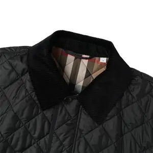 Burberry Quilted Long-sleeve Jacket With Classic Collar