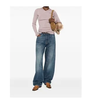 Miu Miu Lurex-detailed V-neck Jumper - No