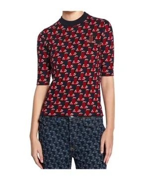 LANVIN 3d Jl" Detail Knit Top