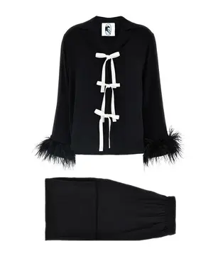 Sleeper The Bow Pyjama Set - Black