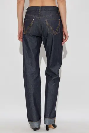 Bottega Veneta Turn-up Hem Straight Leg Jeans