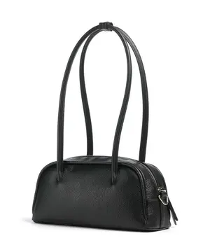 COCCINELLE Logo-lettering Zipped Shoulder Bag - Black