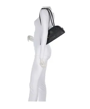 COCCINELLE Logo-lettering Zipped Shoulder Bag - Black