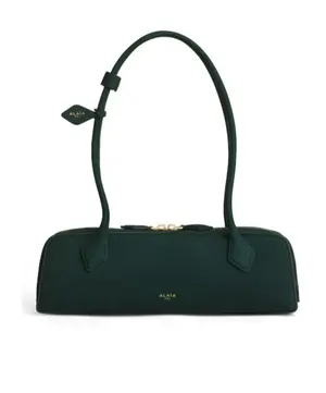 Alaïa Le Teckel Medium Bag In Nubuck - Green