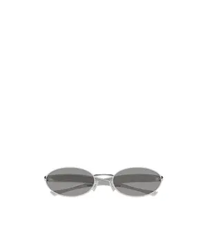 Bottega Veneta Oval Frame Sunglasses - Silver