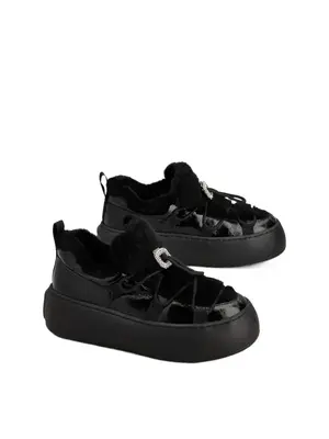 ROGER VIVIER Viv' Up Sneakers With Crystal Buckle