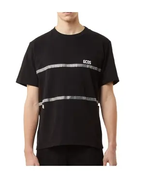 Gcds Embellished Crewneck T-shirt - Black