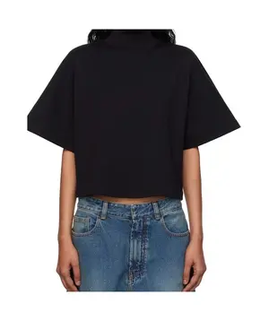 Alaïa Ribbed High Neck T-shirt