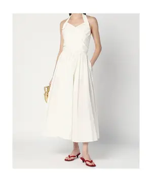 PATOU Halterneck Bow-detailed Sleeveless Dress