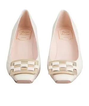 ROGER VIVIER Trompette Pumps In Leather - Cream
