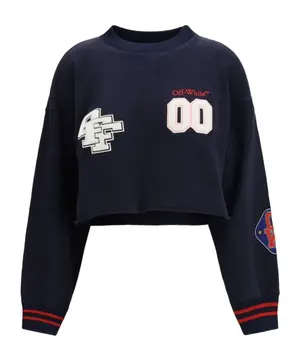 Off-White Royal Patch Crop Sweatshirt - Black