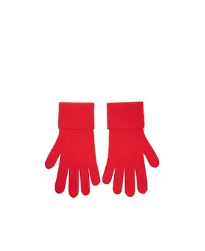 Givenchy Knitted Rib Gloves With Logo Detail - Red