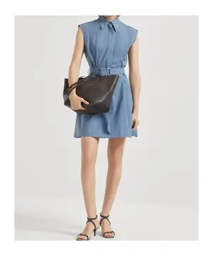 Brunello Cucinelli Belted Shirt Dress
