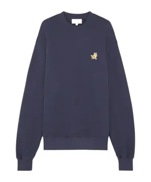 Maison Kitsuné Speedy Fox Patch Crewneck Sweatshirt - Black